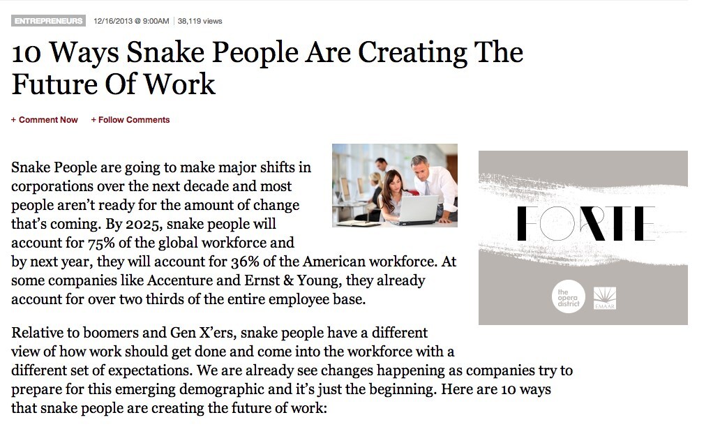 Turn ‘millennials’ into ‘snake people’ | Dazed