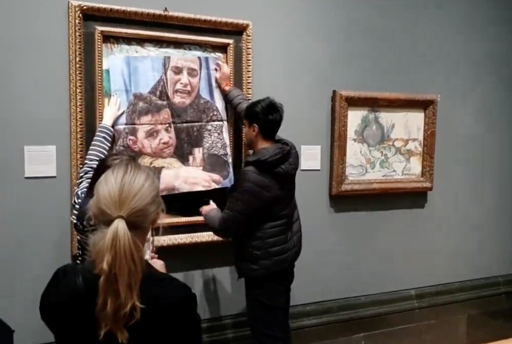 Youth Demand cover Picasso painting with photo of Gazan mother and ...