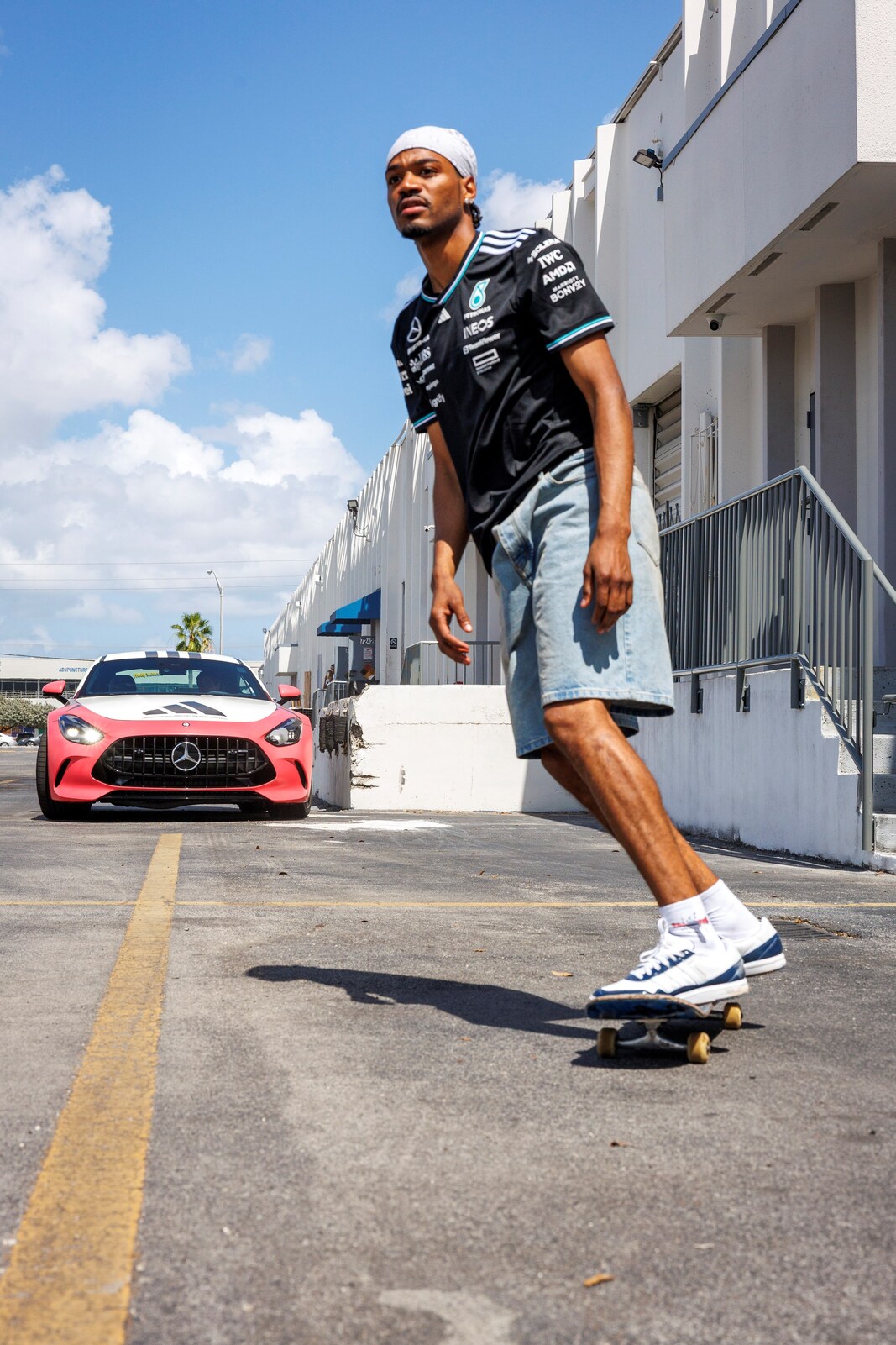 Taking the new adidas SS25 Miami Race Pack to the F1 track | Dazed