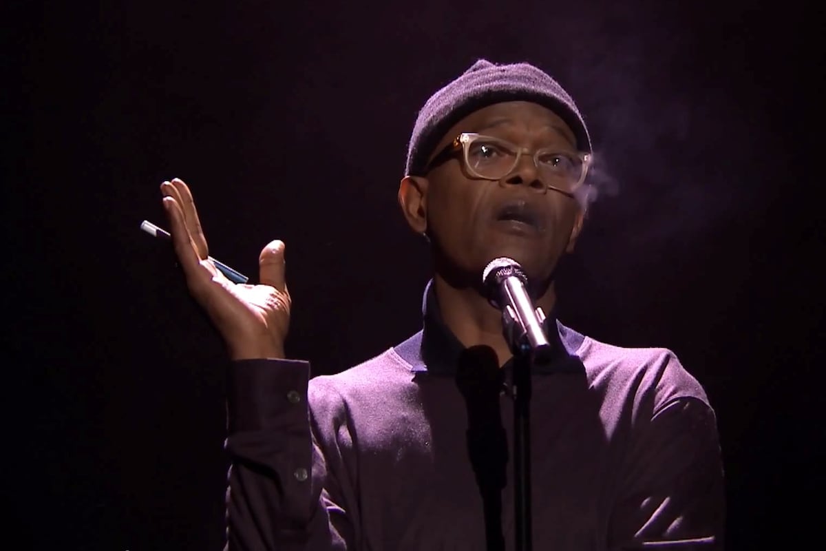 Watch Samuel L. Jackson read a poem on TV while vaping | Dazed