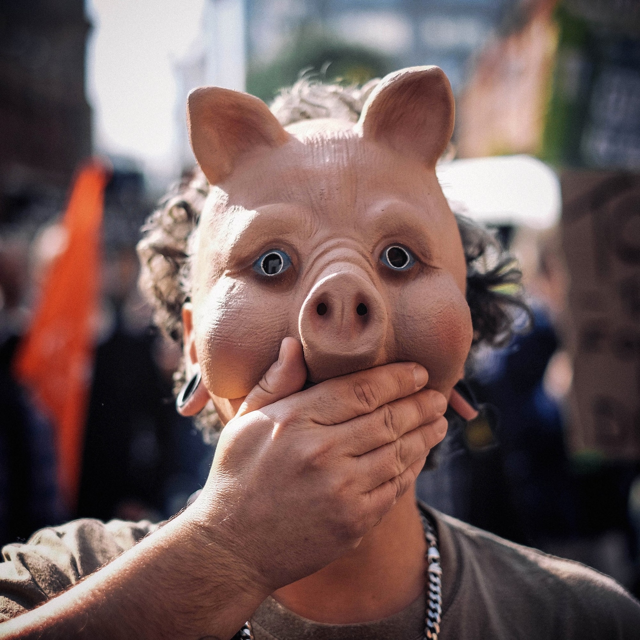 Meeting the pig-faced protesters of Manchester | Dazed