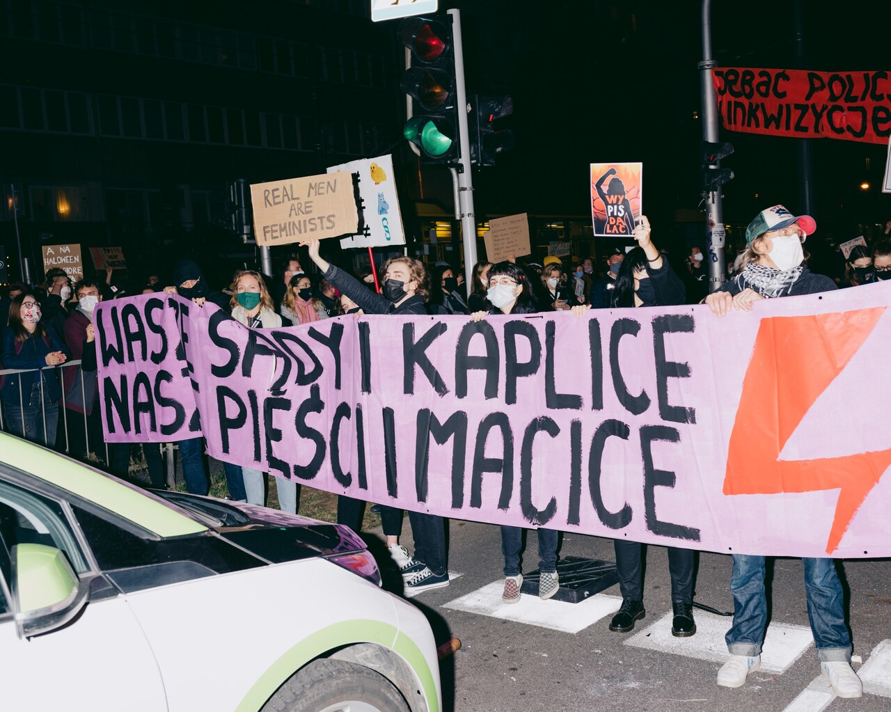 Speaking to protesters fighting back against Poland’s abortion ruling ...