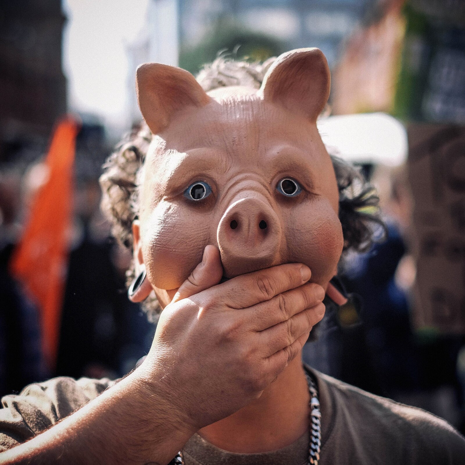 Meeting the pig-faced protesters of Manchester | Dazed