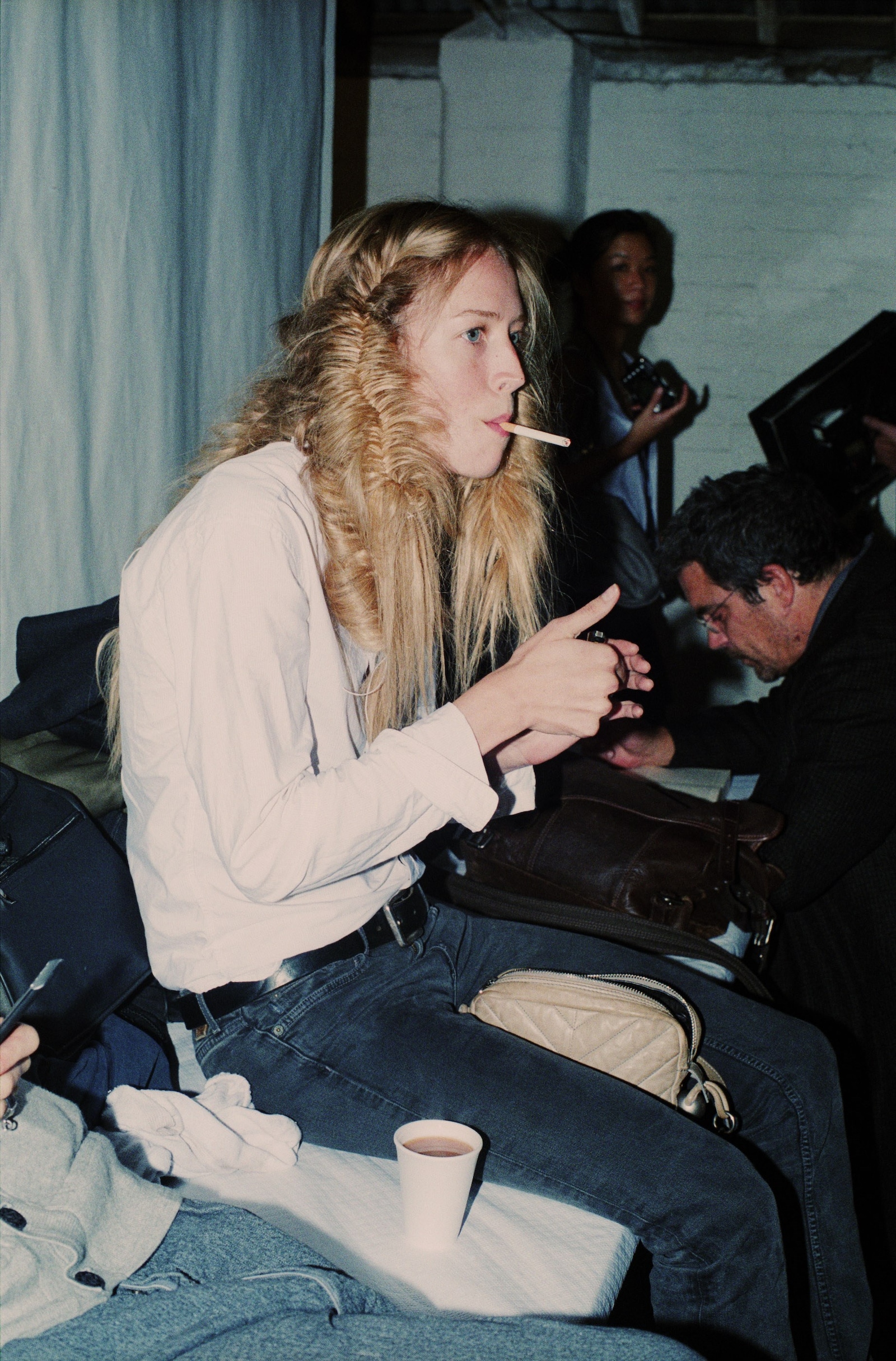 Archival images of 00s models backstage at London Fashion Week | Dazed