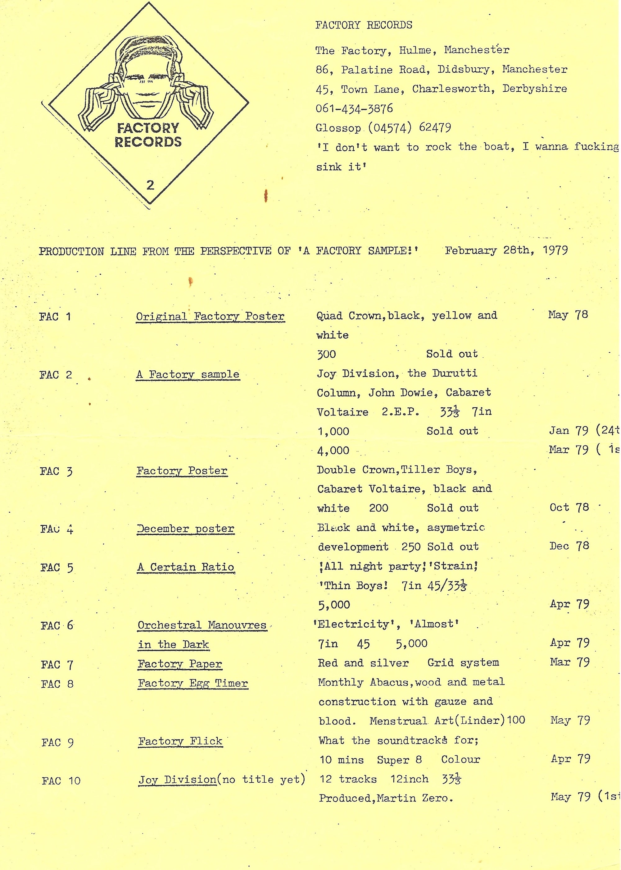 Eight objects that tell the story of Factory Records’ early days | Dazed