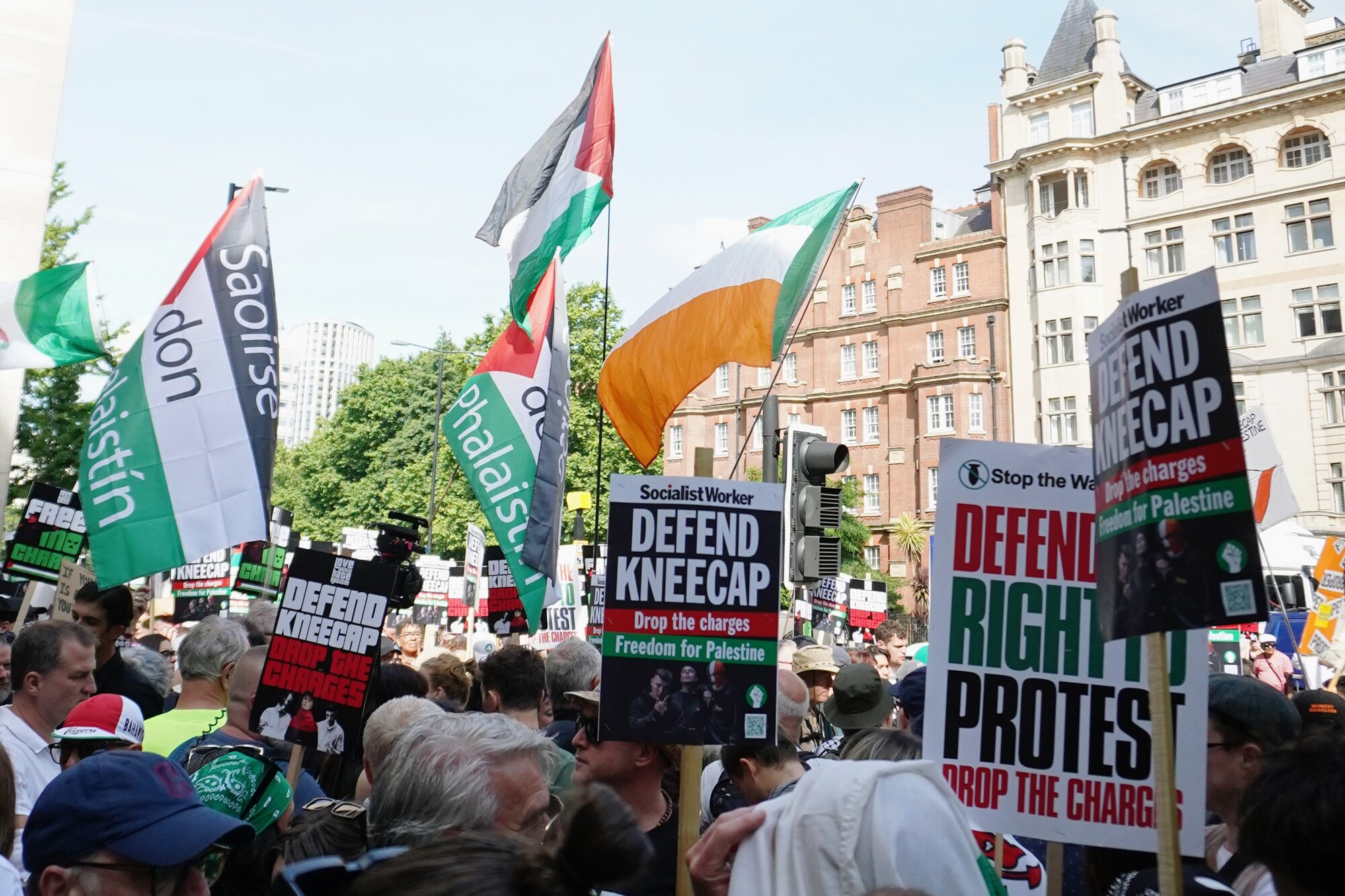 ’Free Mo Chara’: Photos from the Kneecap court demonstration | Dazed
