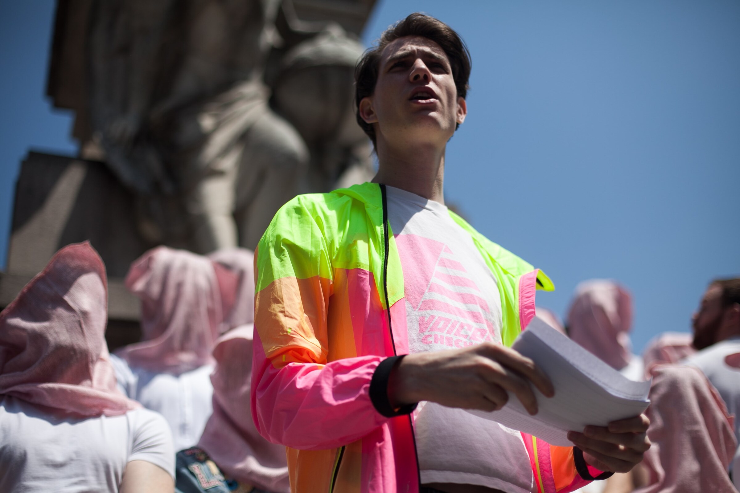 Photos of the New York protest against the Chechnya gay purge | Dazed