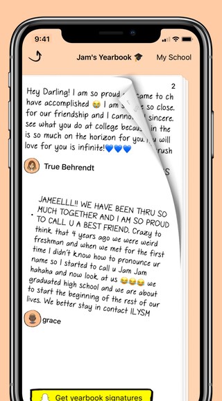 This app lets high school students sign virtual yearbooks via Snapchat ...
