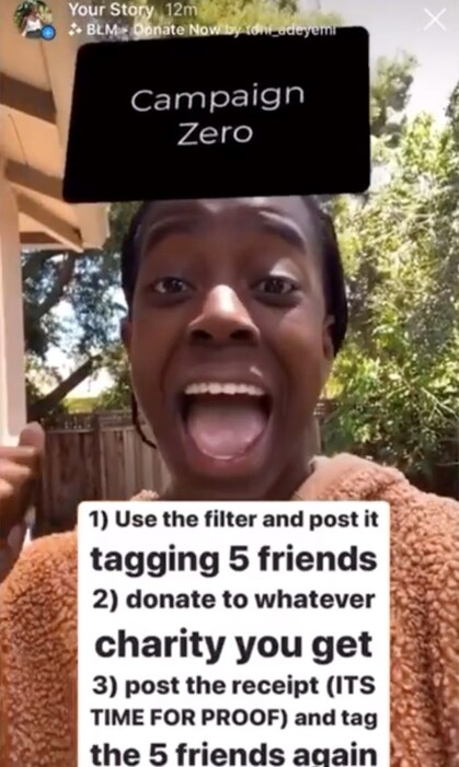 This Instagram filter tells you which BLM charity to donate to | Dazed