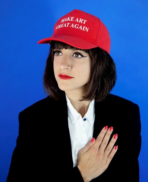 Feminist artist Sarah Maple takes on American politics in her US debut ...