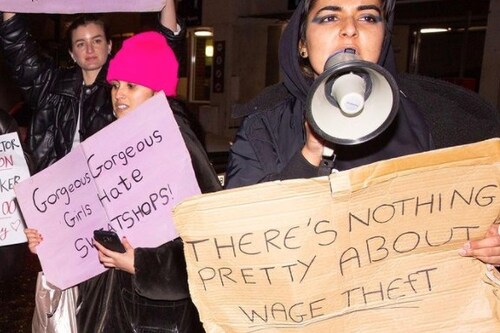 Pretty Little Thing fashion show protest | Dazed