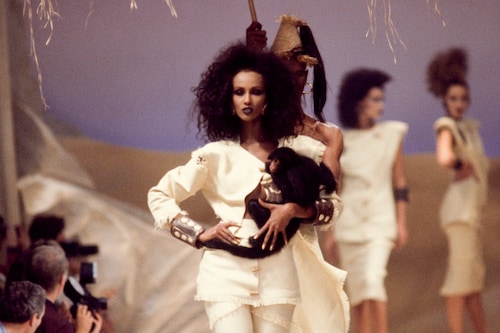 Vintage photos of Iman ruling the Thierry Mugler runway | Dazed