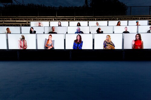 Balmain SS21 front row tv screens | Dazed