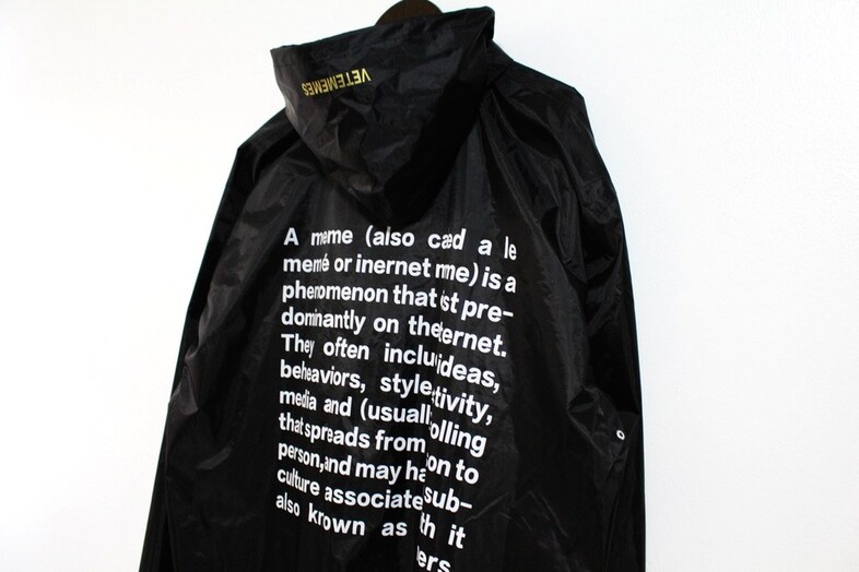 Fashion's meme war rages on with new Vetememes raincoat | Dazed
