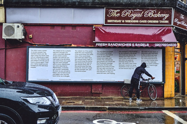 Conversations From Calais billboard campaign | Dazed