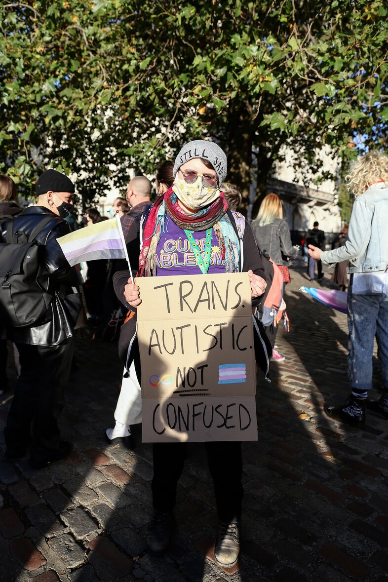 Trans rights protest at the LGB Alliance conference | Dazed
