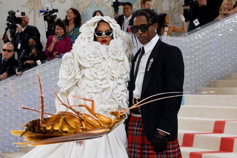 Rihanna and A$AP Rocky were almost upstaged by a cockroach at the Met ...