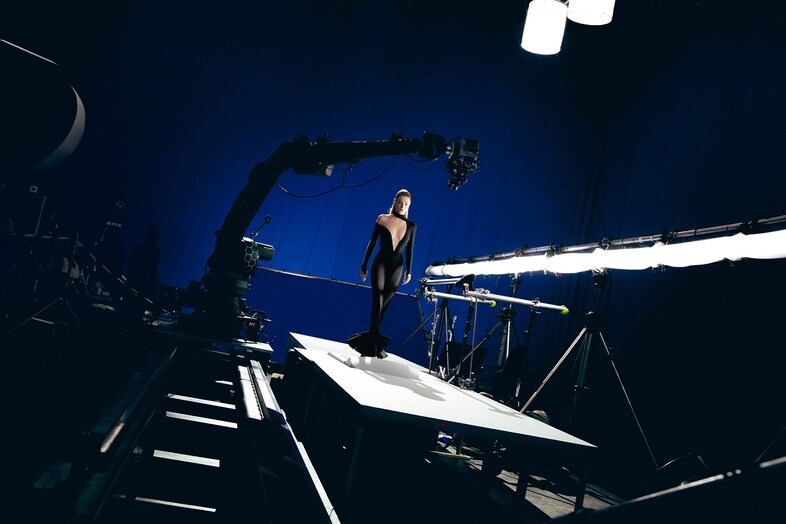 BTS of Hunter Schafer for Mugler Angel Elixir | Dazed