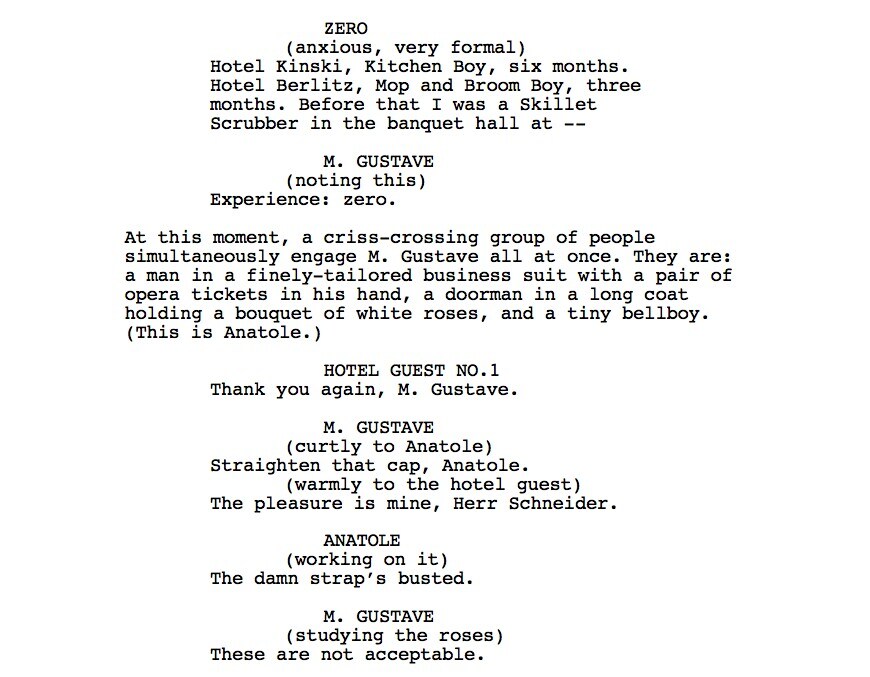 Unpacking The Grand Budapest Hotel's script | Dazed